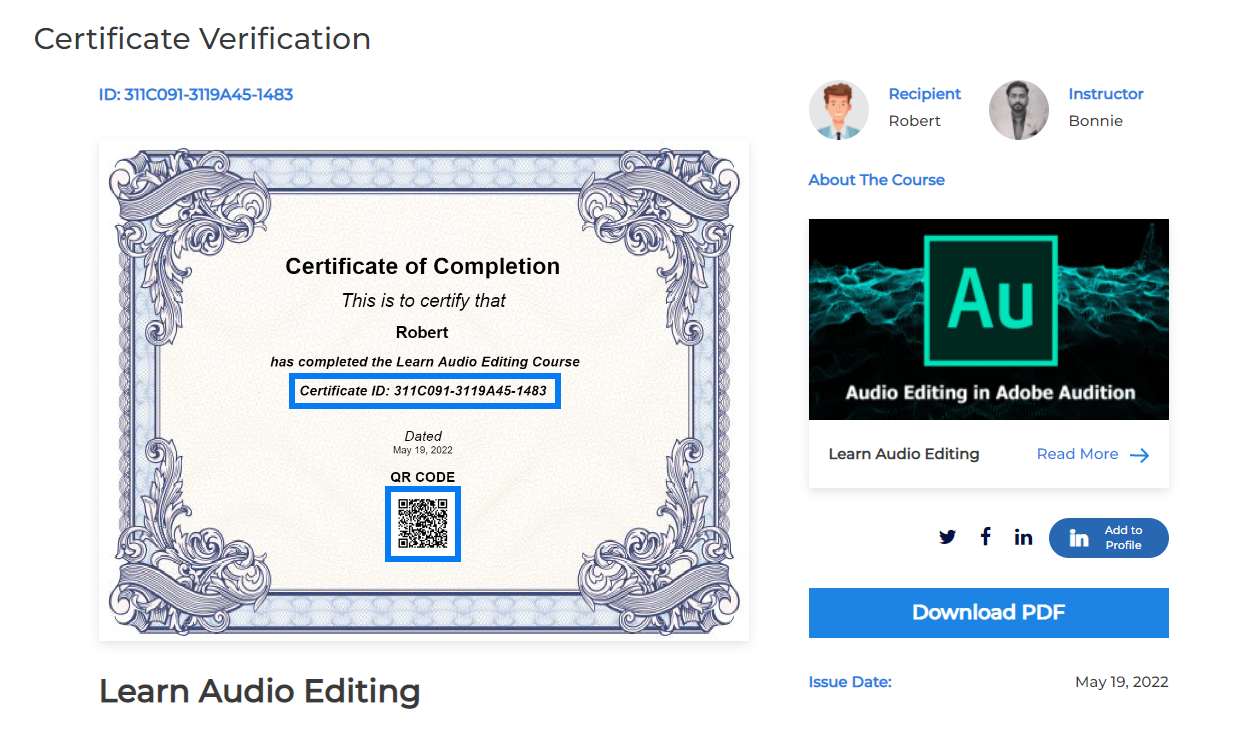 LearnDash Certificate Verify & Share | Babiato Forums | Premium ...